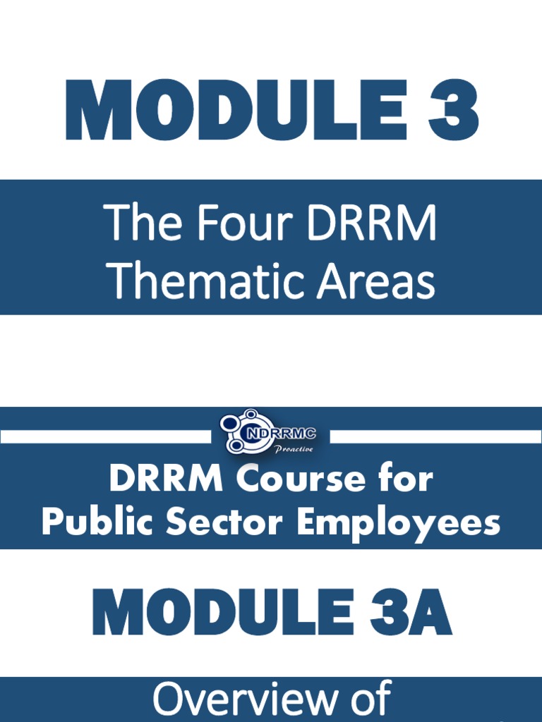 MODULE 2A Four Thematic Areas of DRRM - Overview Prevention and ...