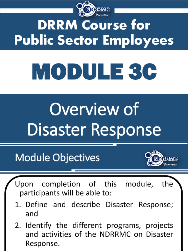 MODULE 2C Four Themativ Areas - Overview Disaster Response12 | Download ...