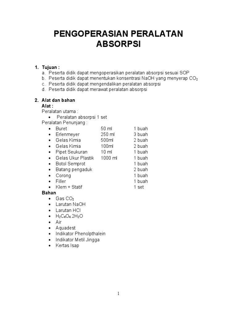 ABSORPSI Prosedur | PDF