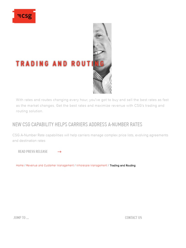 Wholesale Trading & Routing Software. Least Cost Routing Solution - CSG ...