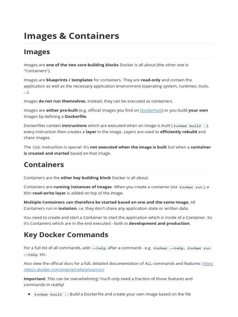 Cheat Sheet Images Containers | PDF | Software Engineering | Systems ...