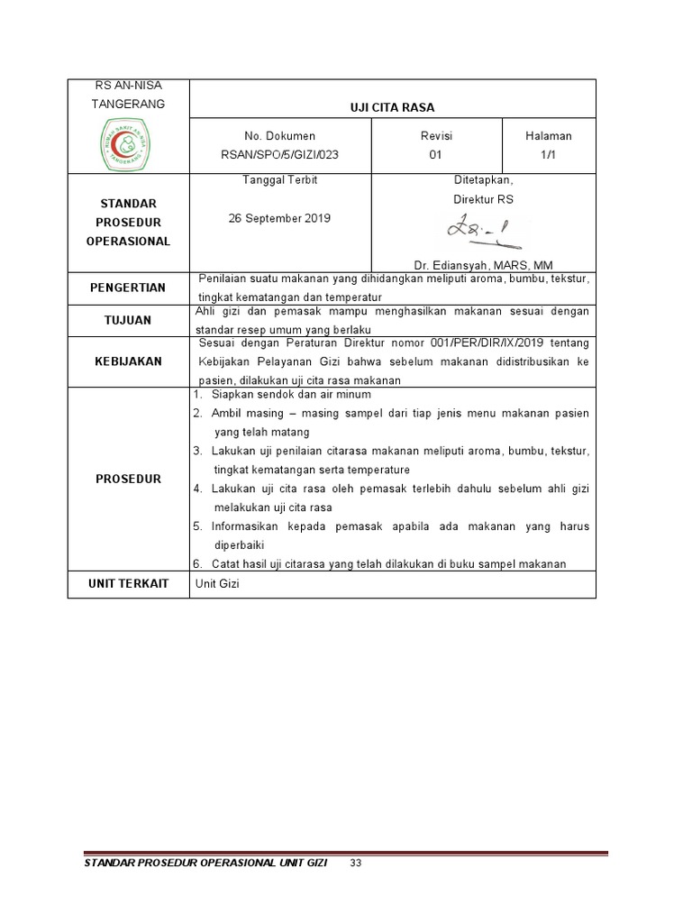 023 Uji Cita Rasa | PDF