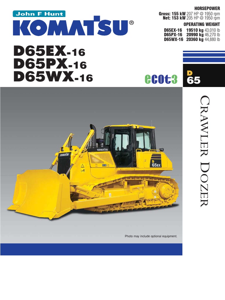 Bulldozer KOMATSU D65 | PDF | Horsepower | Transmission (Mechanics)