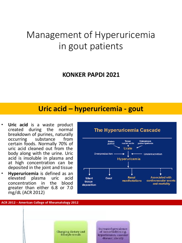 Hyperuricemia Management in Gout Patients | PDF | Gout | Medicine