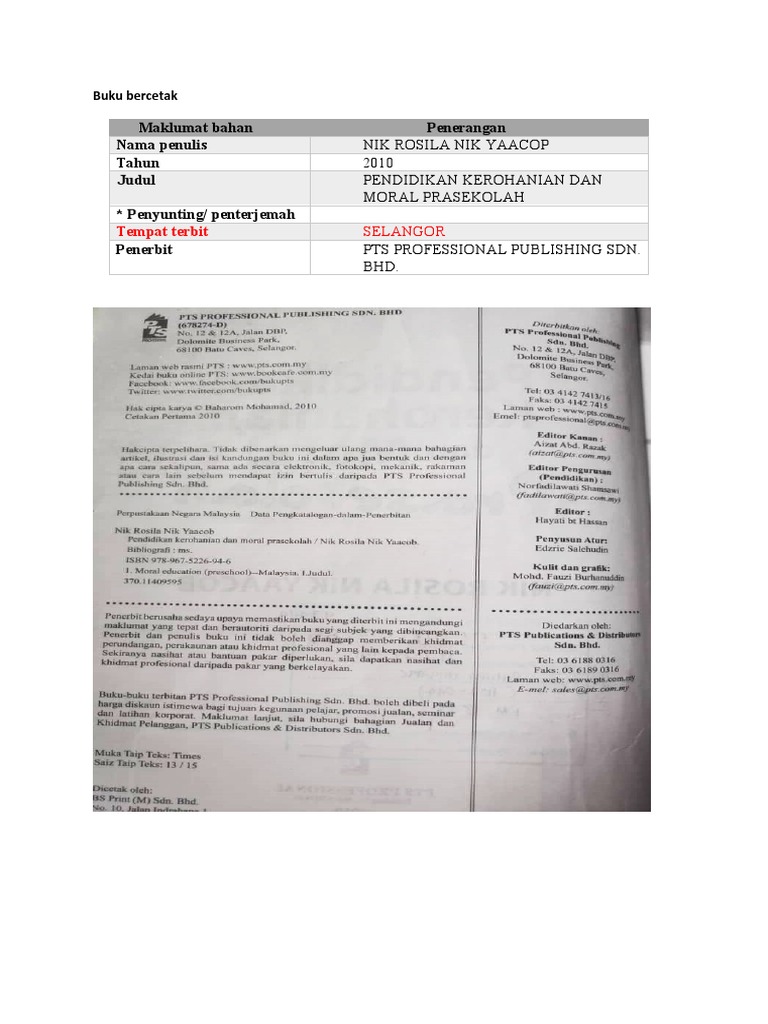 Contoh Bahan Rujukan | PDF