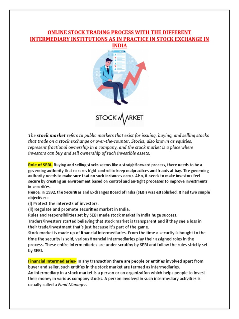 Online Stock Trading Process With The Different Intermediary ...