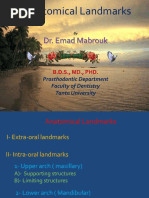 Complete Denture Anatomical Landmarks | PDF | Dentures | Lip