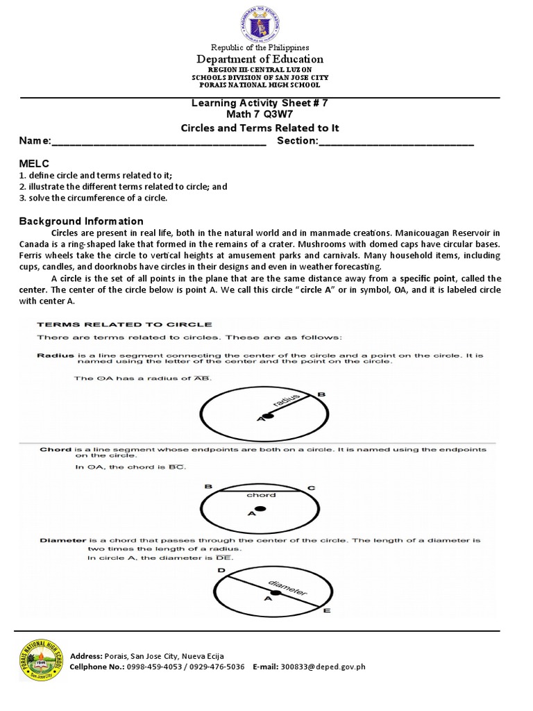 LAS Math 7 Q3W7 | PDF | Further Education | Science