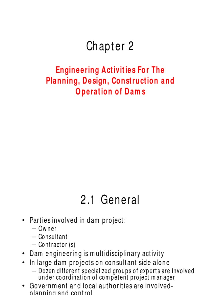 Engineering Activities For The Planning, Design, Construction and ...