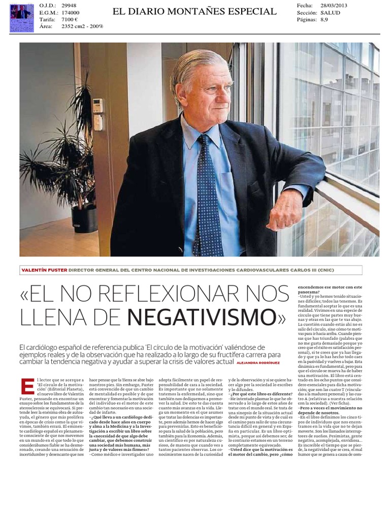 Valentin Fuster - El Circulo de La Motivación | PDF | Science | Ciencia ...