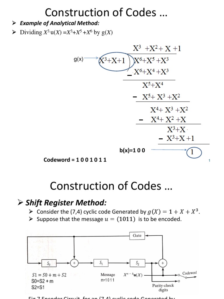 Cyclic Code Construction and Decoding | PDF | Discrete Mathematics ...
