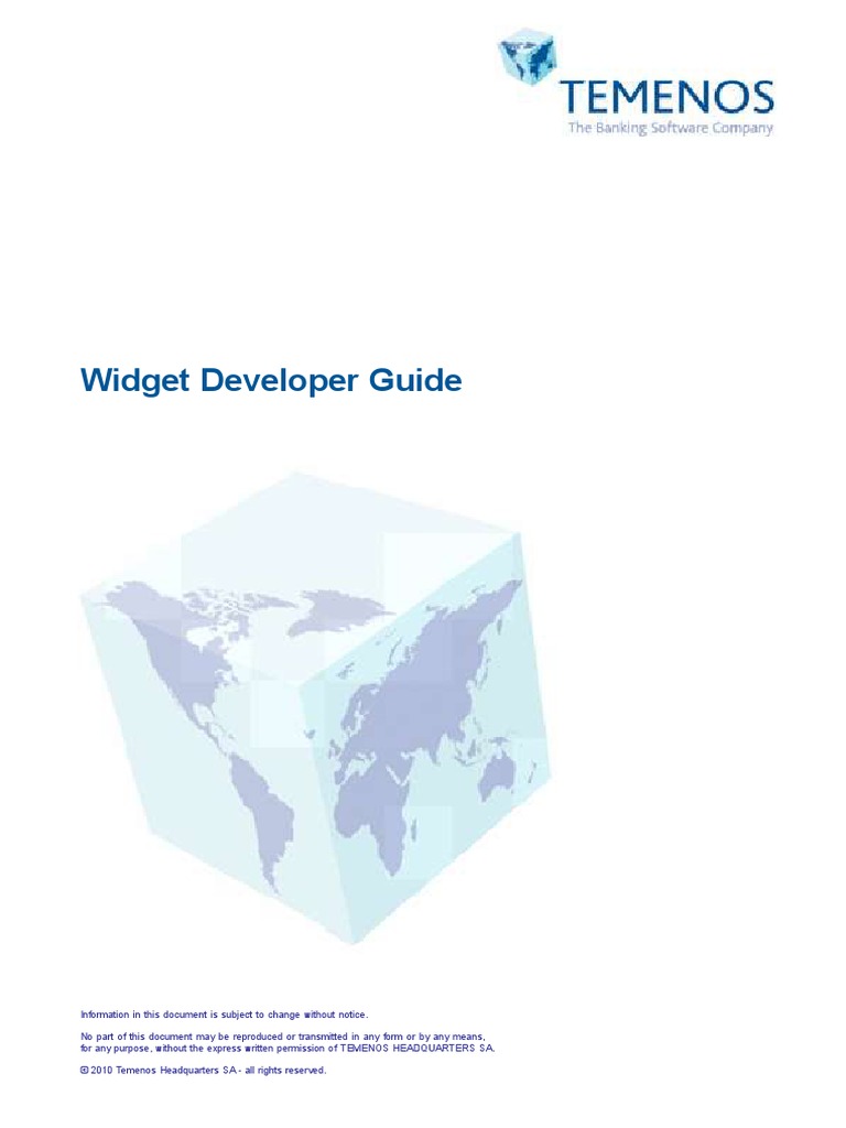 Temenos UXP Widget Developers Guide | PDF | Page Layout | Tag (Metadata)
