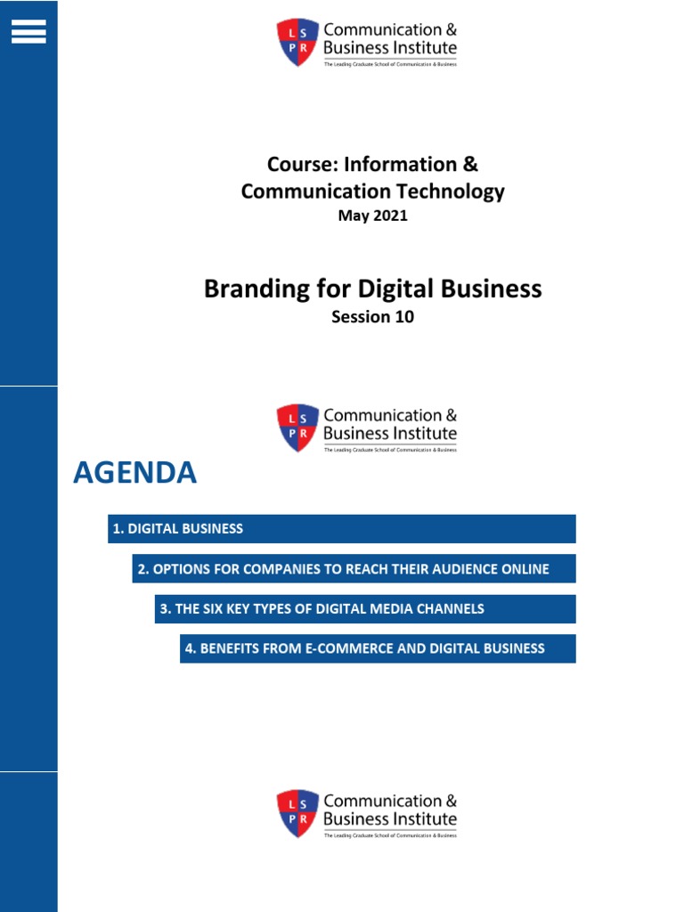 Branding For Digital Business: Course: Information & Communication ...