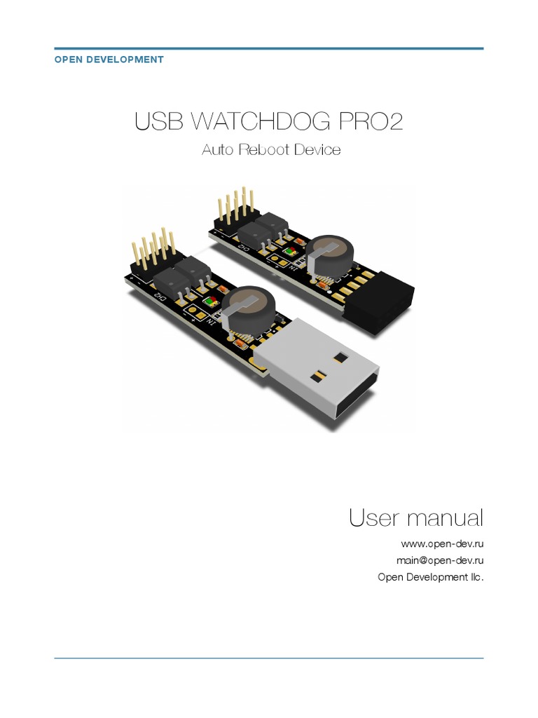 USB WatchDog Pro2 User Manual - Open Development LLC | PDF | Usb | Booting