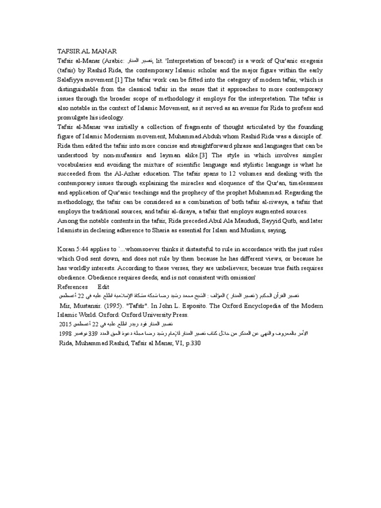 Rashid Rida | PDF | Religious Behaviour And Experience | Islamic Branches