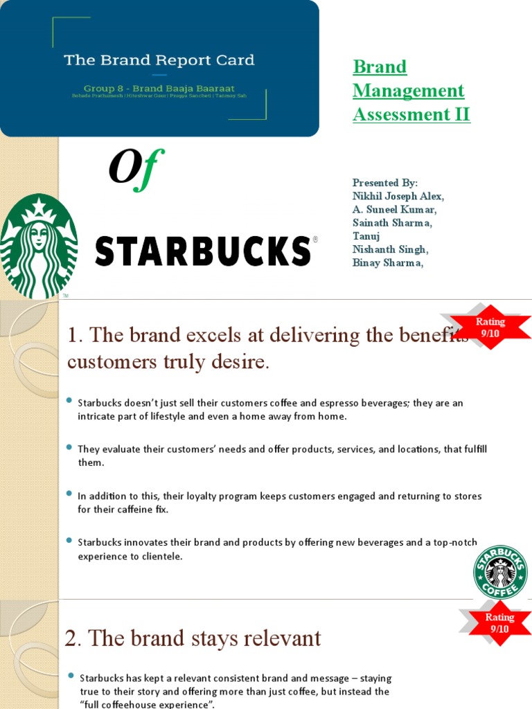 Brand Report Card of Starbucks - Group 1 | PDF | Starbucks | Brand