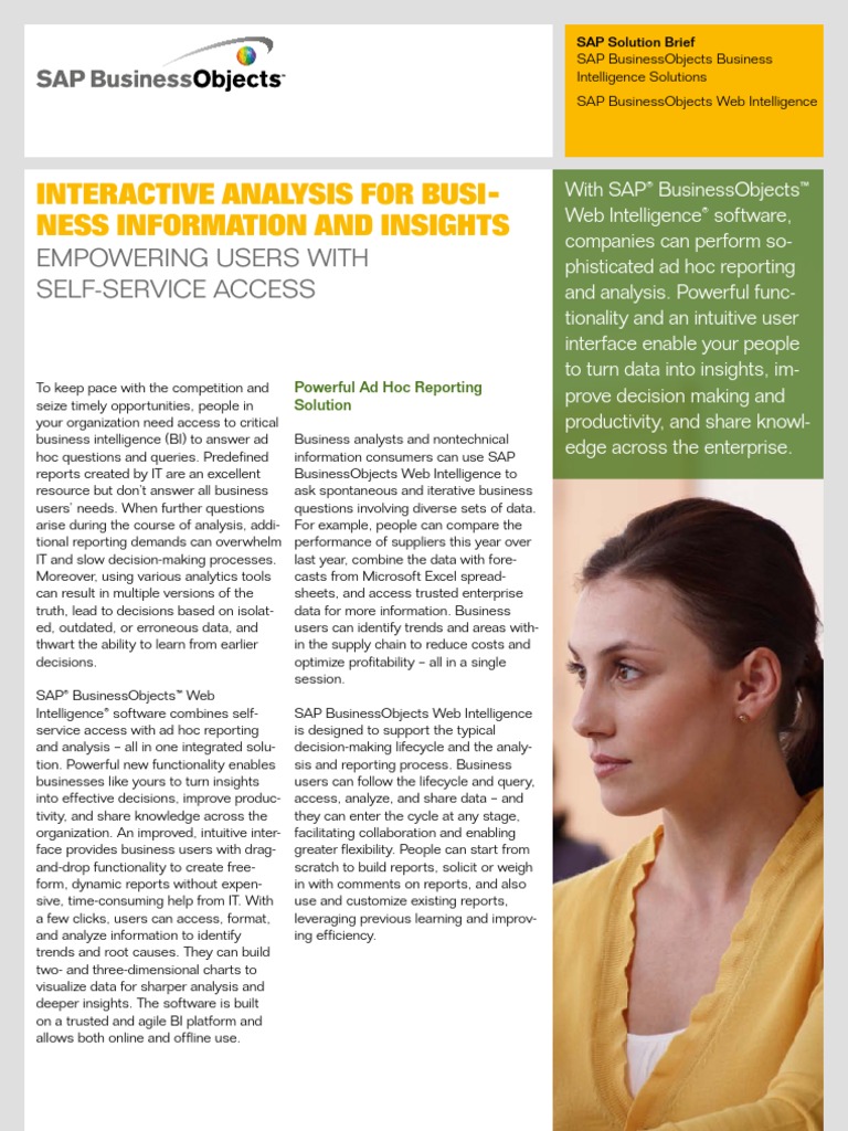 Interactive Analysis For Busi-Ness Information and Insights | PDF ...