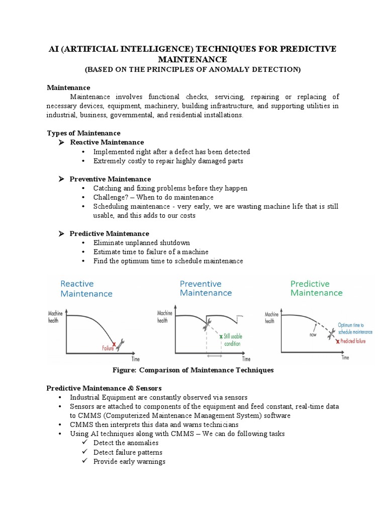 AI techniques for predictive maintenance using anomaly detection | PDF ...