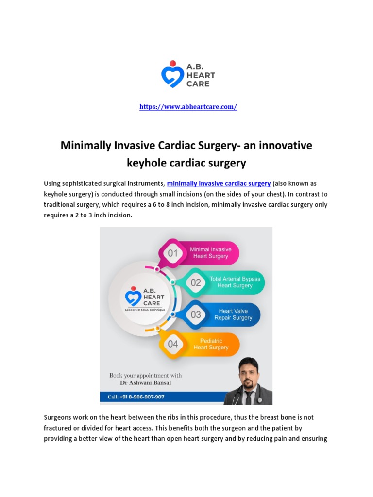 Minimally Invasive Cardiac Surgery - An Innovative Keyhole Cardiac ...