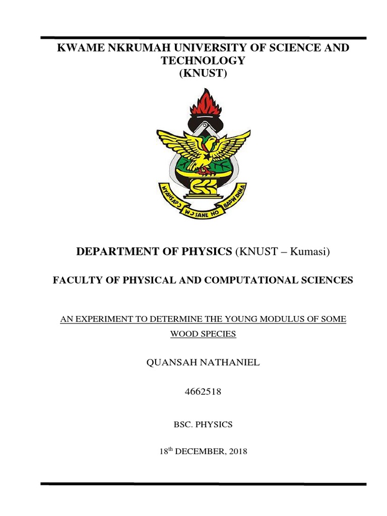 Kwame Nkrumah University of Science and Technology (Knust) | PDF ...