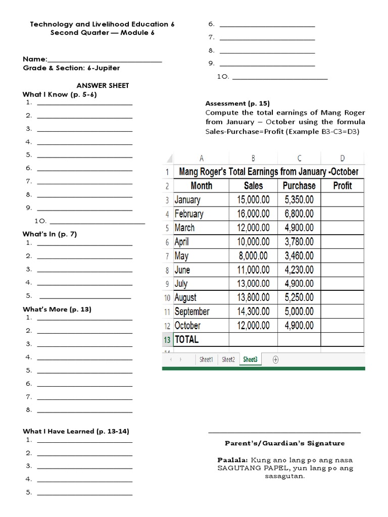 Grade 6 TLE Module 6 | PDF | Business