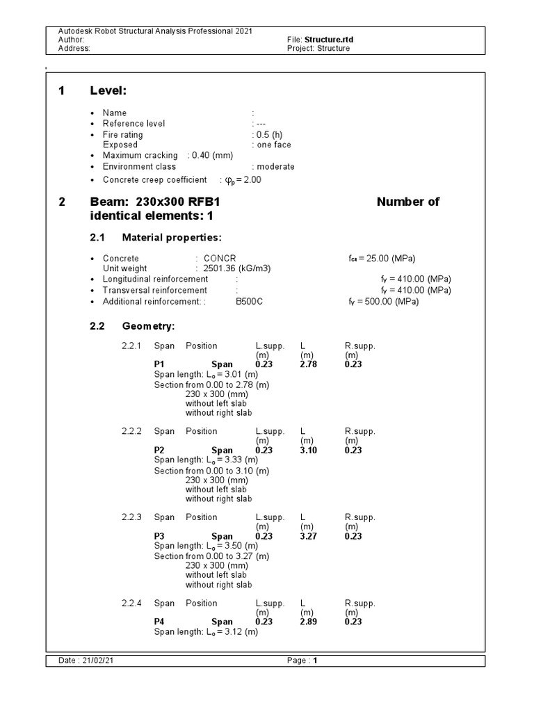 Structural Calculation Sheet Example | PDF | Building Technology ...