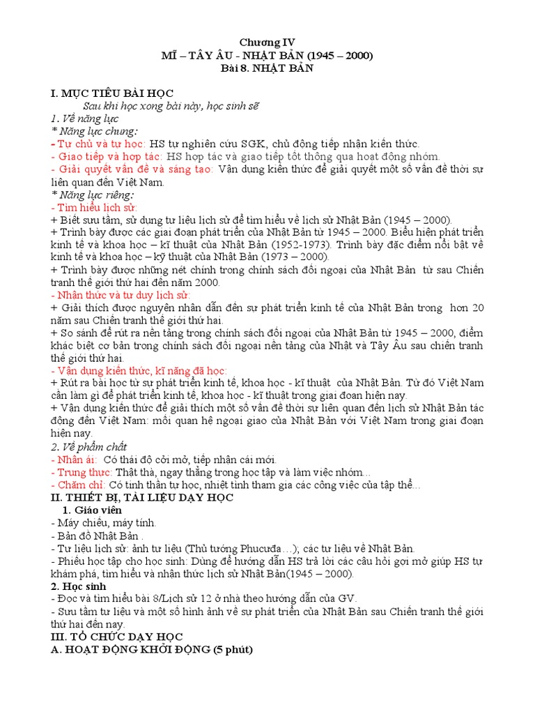 KHDH - Bai 8-Nư C Nhat Ban | PDF