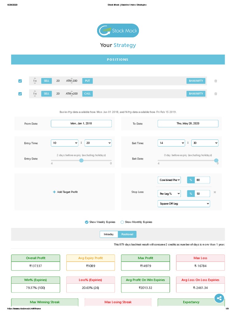 Stock Mock - Backtest Index Strategies | PDF | Financial Markets ...