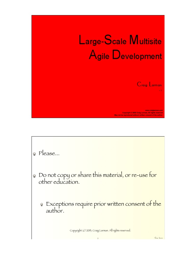 Agile Multisite - Craig Larman - Key | PDF | Scrum (Software Development) | Technology Development