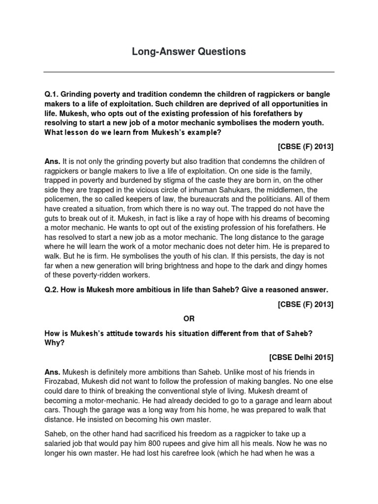 Lost Springs Answers | PDF | Child Labour