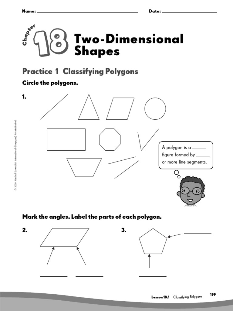 Two-Dimensional Shapes: Practice 1 Classifying Polygons | PDF ...