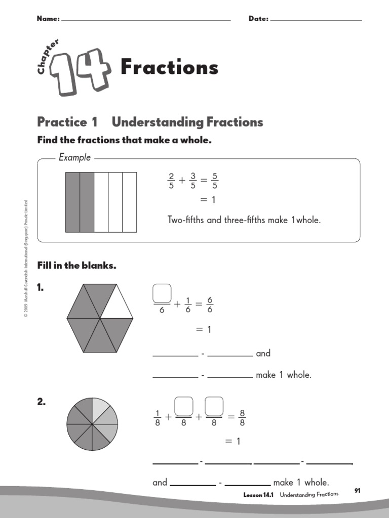 Practice 1 Understanding Fractions | PDF | Division (Mathematics) | Lexicology