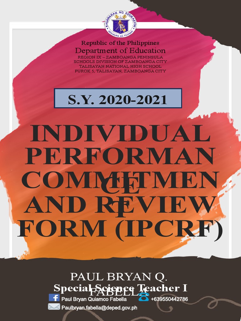 IPCRF Covers | PDF | Educational Technology | Lesson Plan