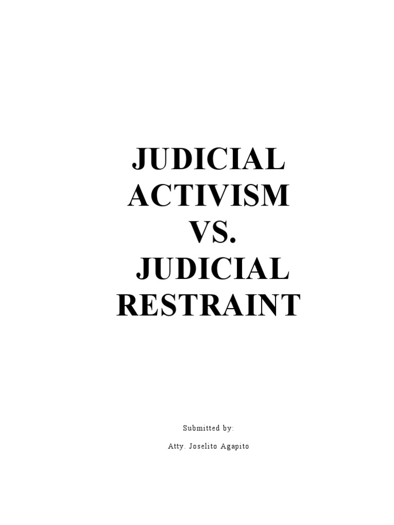 Judicial Activism vs. Restraint Analysis | PDF | Judiciaries | Political Science