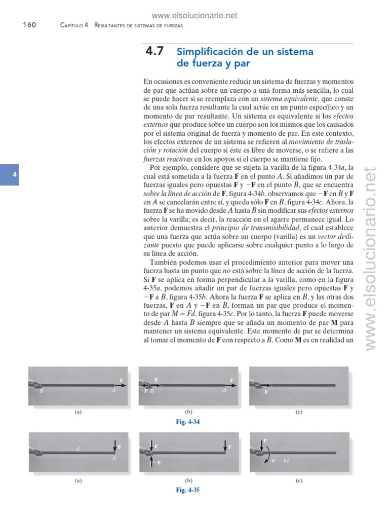 Simplificación de Un Ssistema de Fuerza - Par | PDF | Fuerza | Vector Euclidiano