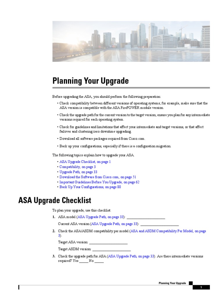 ASA Upgrade Preparation Guide | PDF | Information Technology Management ...