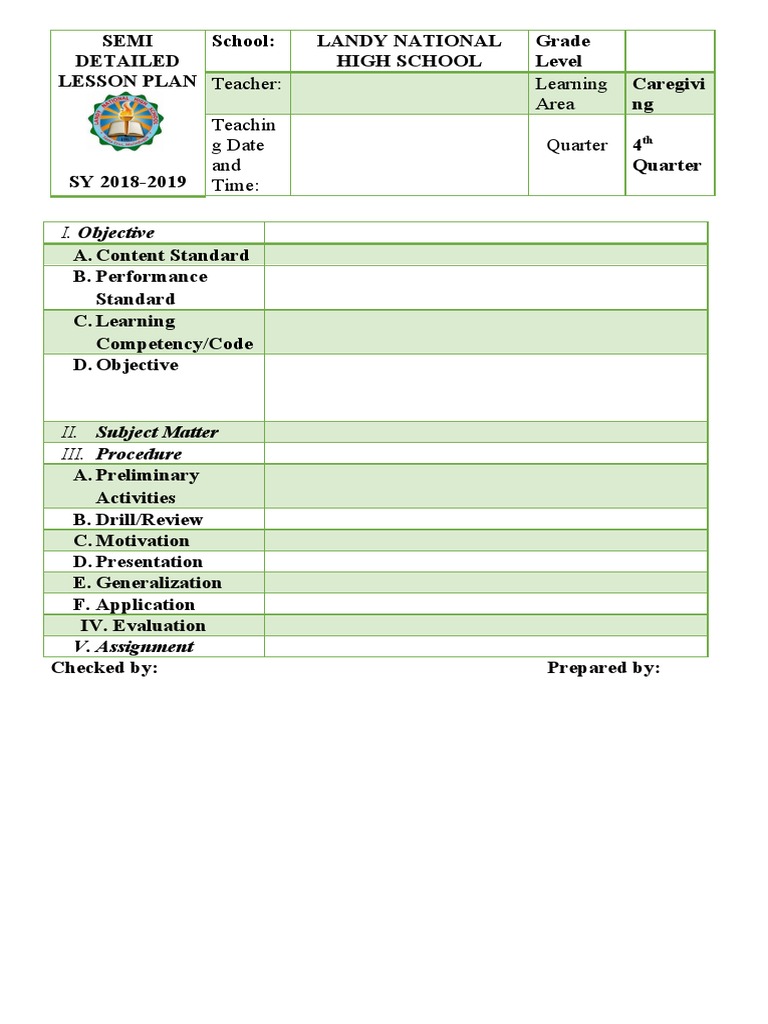 Semi Detailed Lesson Plan | PDF