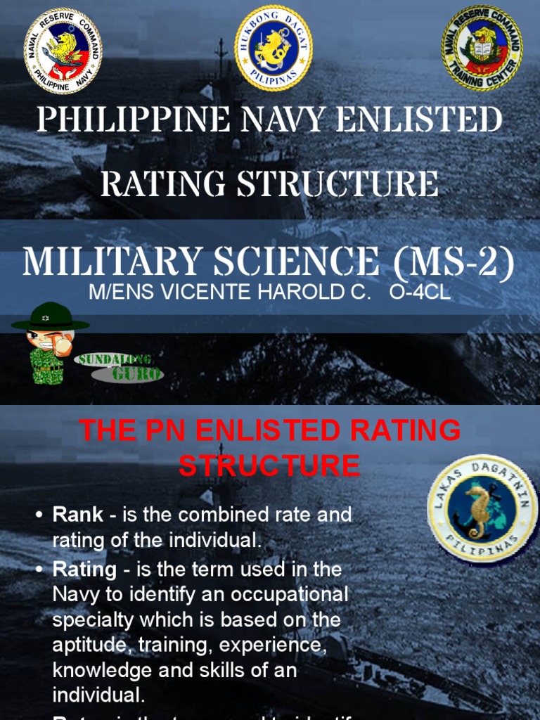 Philippine Navy Enlisted Rating Structure: Military Science (Ms-2 ...