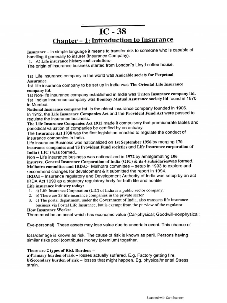 IC38-Short Notes-Details | PDF