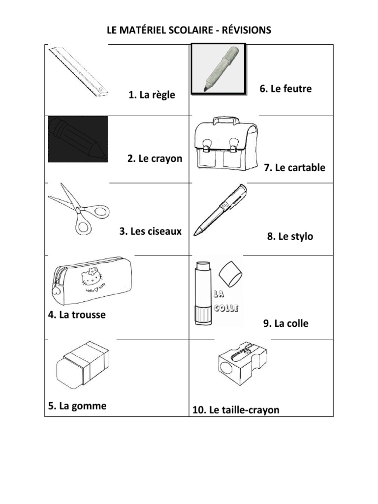 Matériel Scolaire Essentiel: Liste | PDF