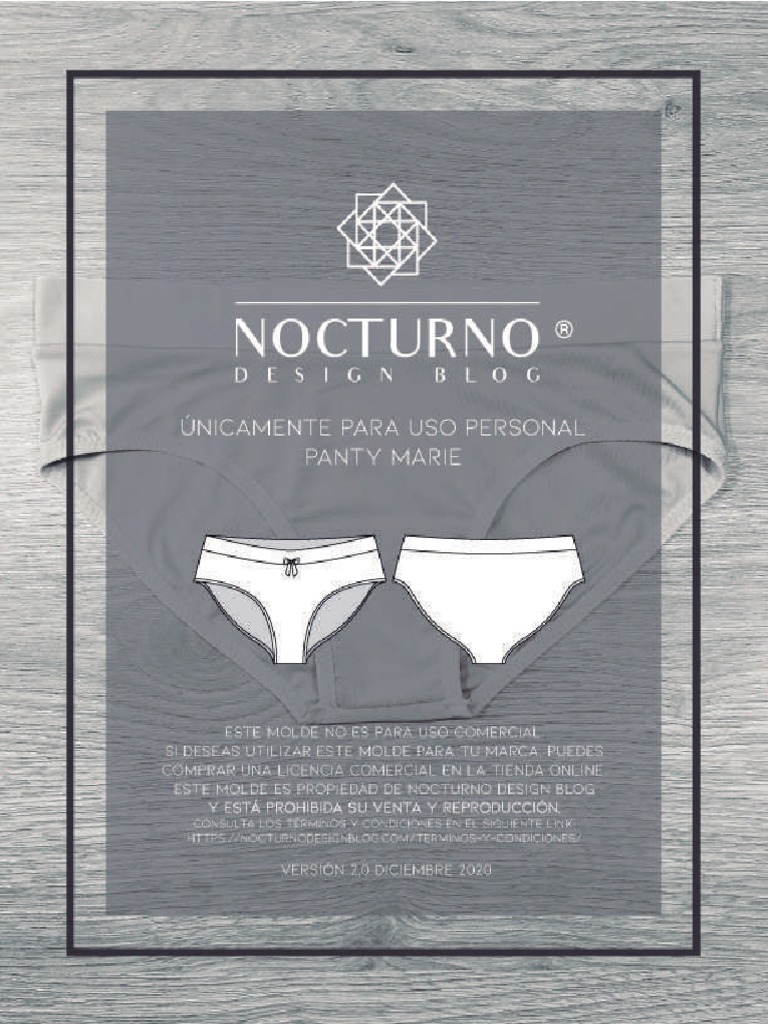 Panty Marie Molde Personal Nocturno Design Blog | PDF