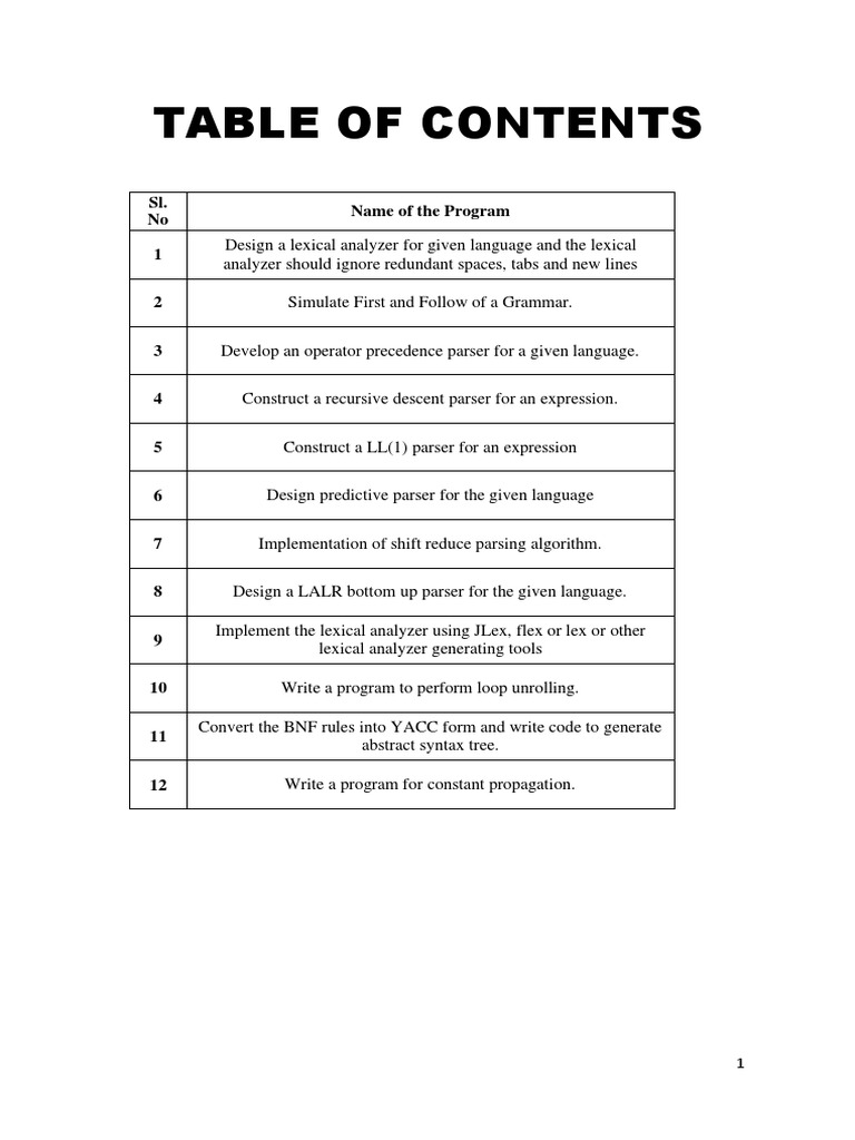 Compiler Design Lab Practicles 1 | PDF | Parsing | Software Engineering