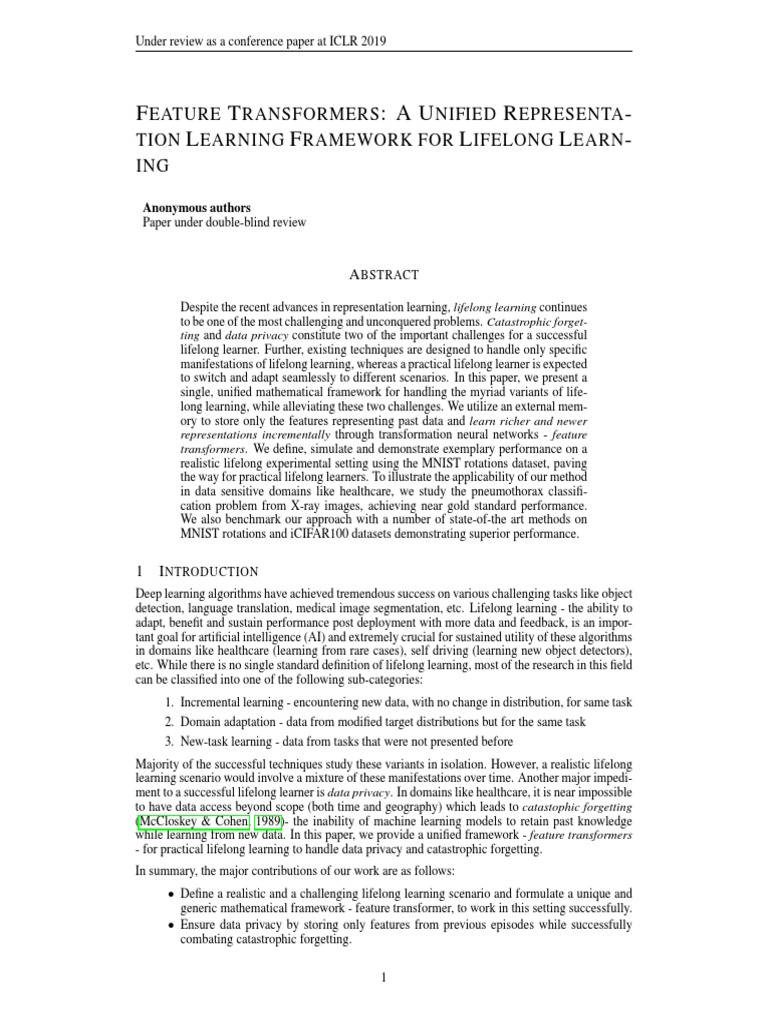 Feature Transformers A Unified Representation Learning Framework For ...