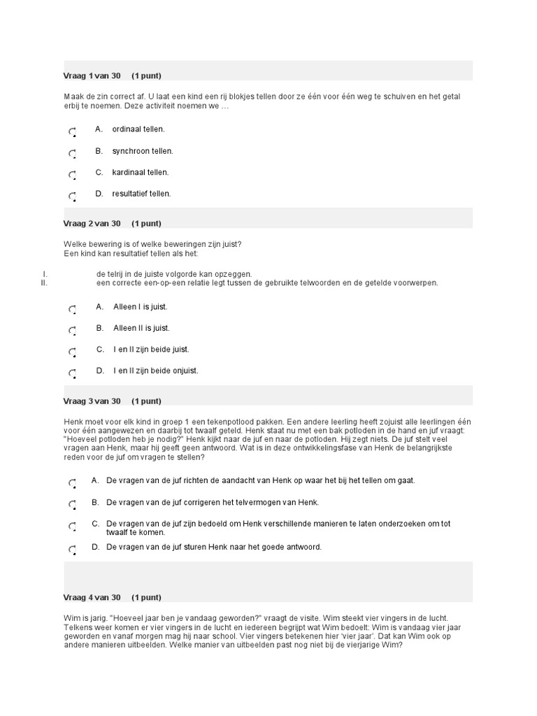 Proefexamen Rekenen | PDF