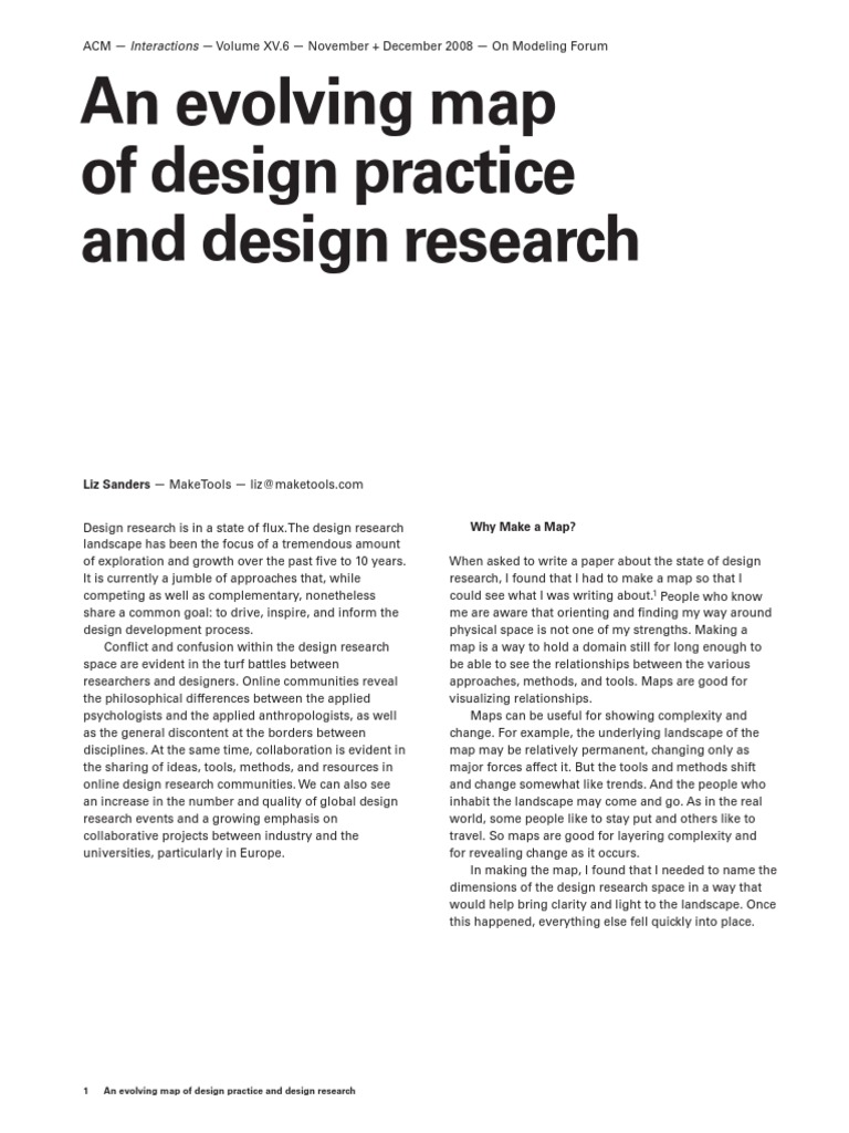Design Research Map Explained | PDF | Usability | Human Factors And ...