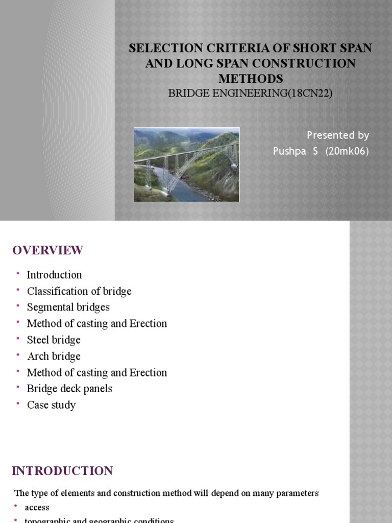 Short Span Bridge Construction Methods | PDF | Bridge | Precast Concrete