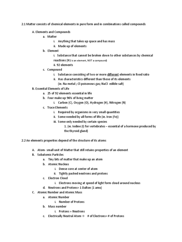 Biology Review Sheet | PDF | Ion | Chemical Bond
