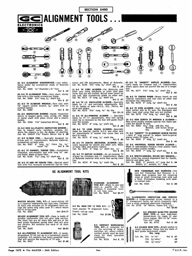 GC Electronics Co 1962 | PDF | Vacuum Tube | Screw
