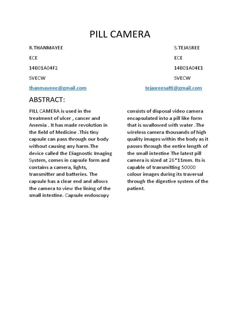 Pill Camera | PDF