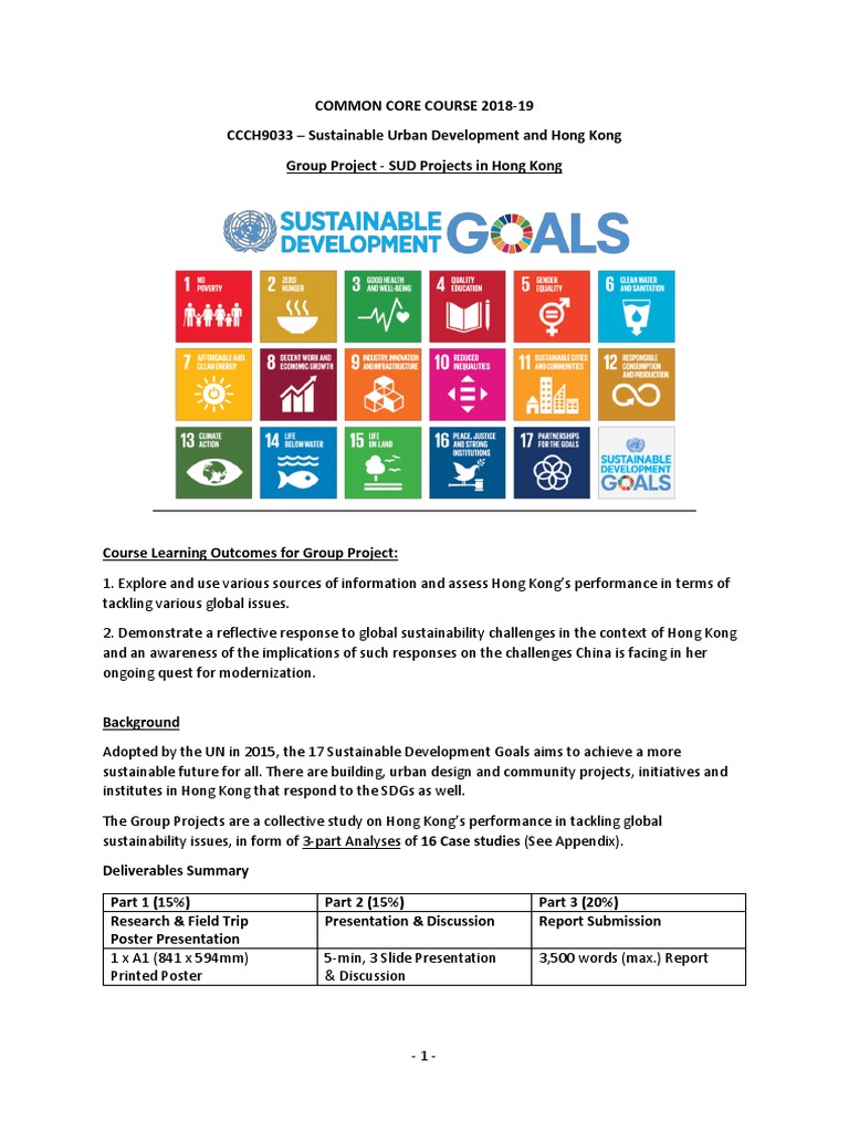 CCCH9033 Group Project Brief | PDF | Economy And The Environment ...